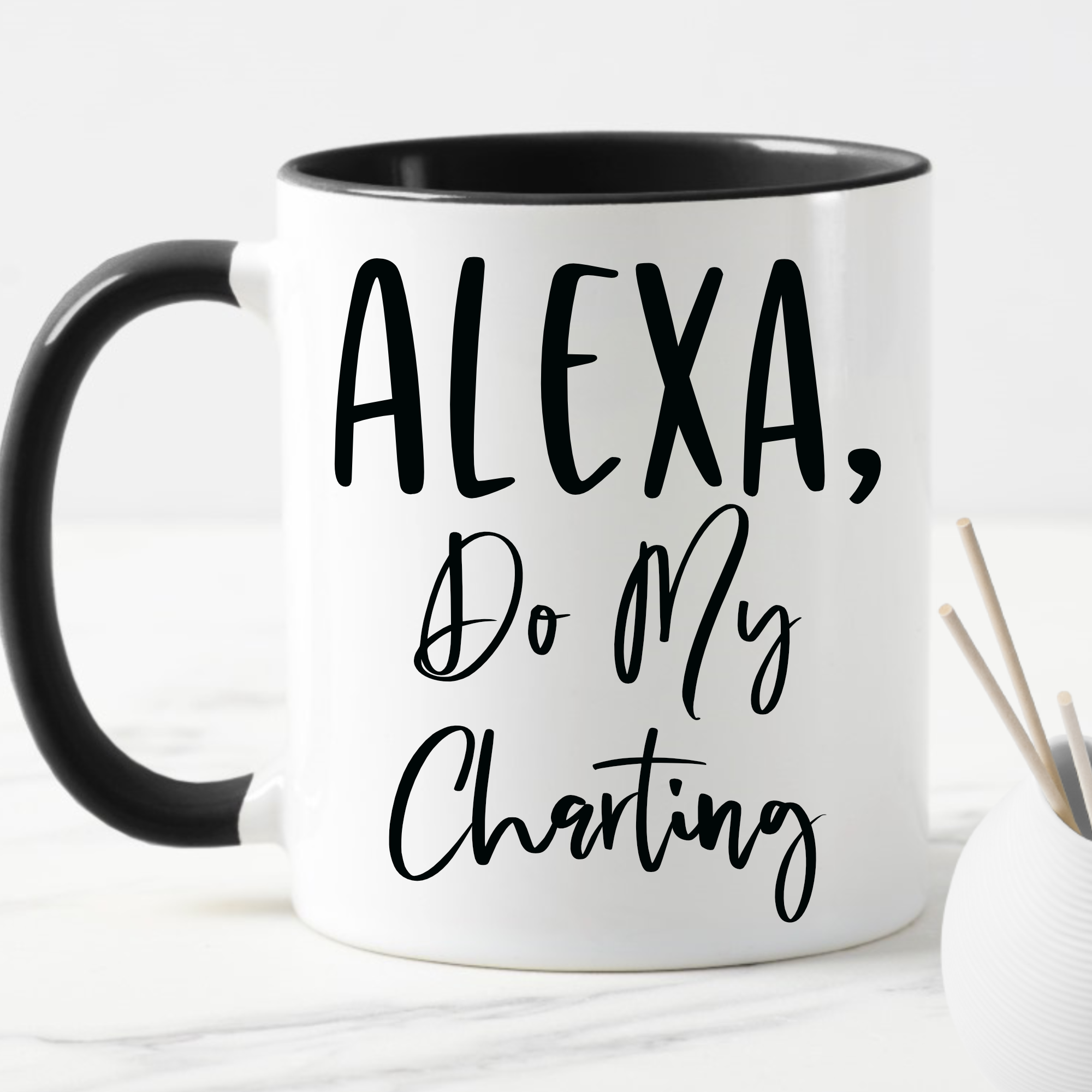 Alexa Do My Charting Mug - Pink Clover USA